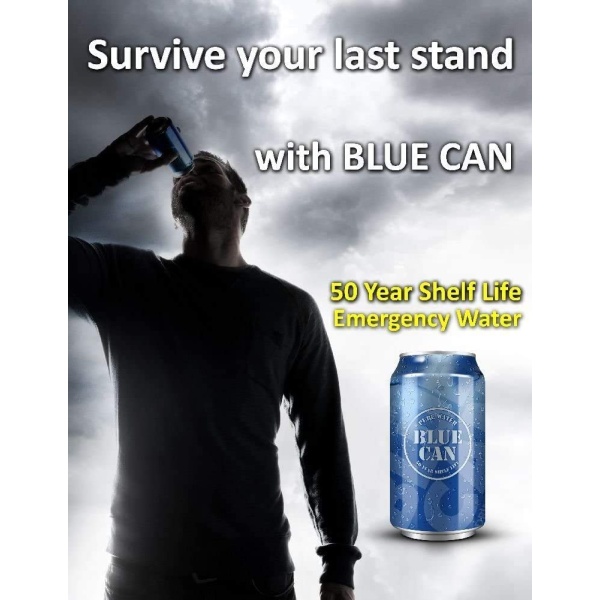 Blue Can Premium Emergency Drinking Water – 32oz 9 Pack 32 Fl Oz (Pack ...